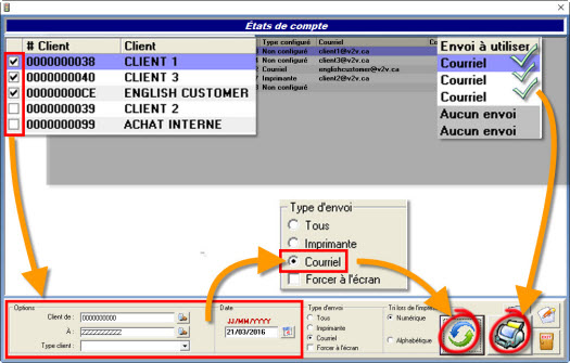 Comment imprimer les états de comptes / Envoyer par courriel (2) | FAQ